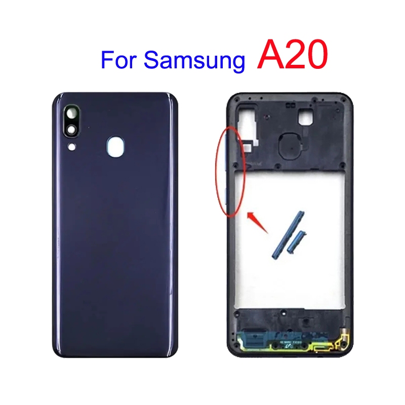 For Samsung Galaxy A20 Back Cover Housing And Middle Frame | Shopee ...