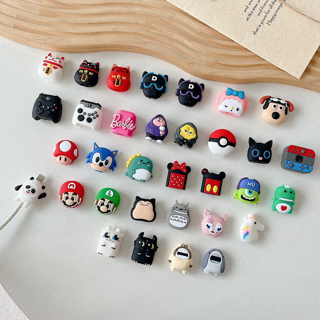 Cartoon Animal Cable Protector Silicone Cable Winder Cable Bite for ...