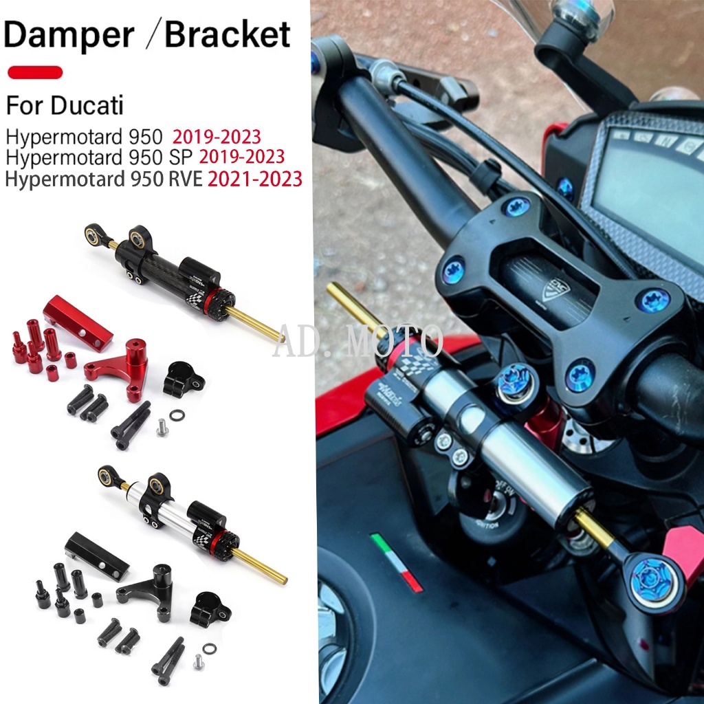 Motorcycle Steering Damper Bracket Stabilizer Mounting Kit Aluminum For ...