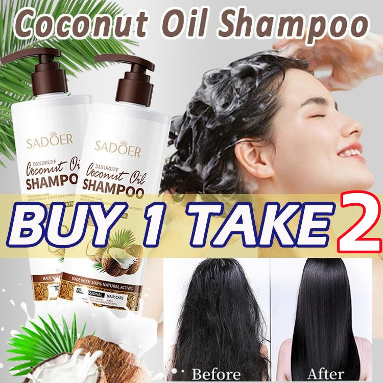 500ML Coconut Oil Shampoo Moisturizing Hair Care Dandruff Shampoo Anti-itching Anti Hair Loss ...