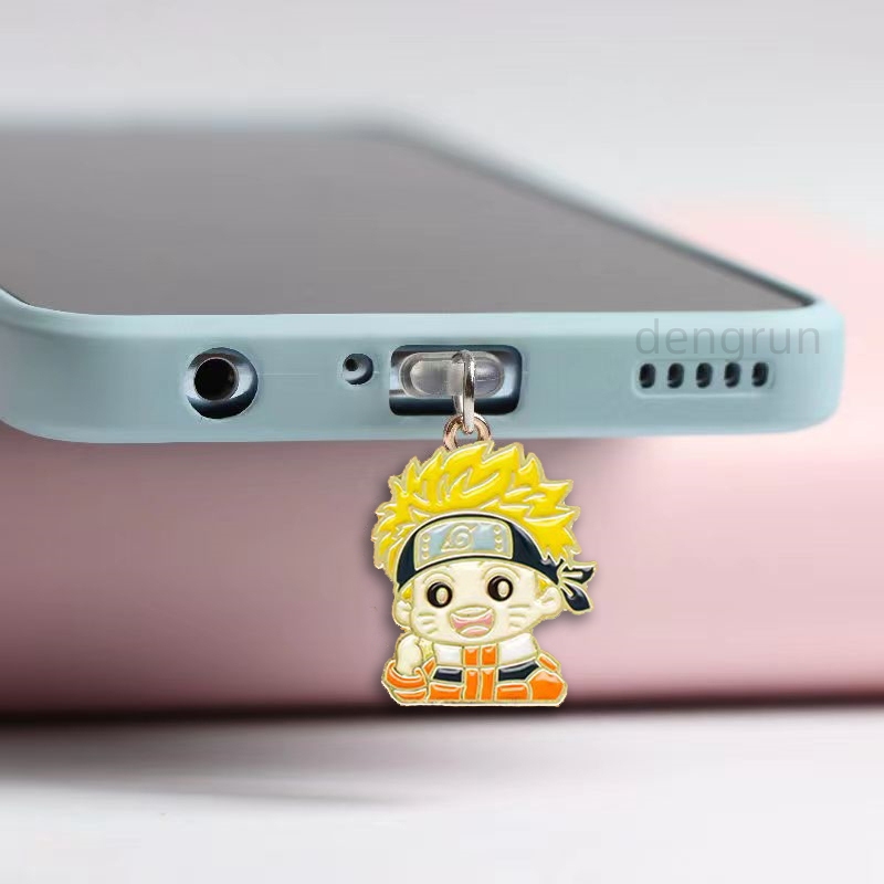 Anime Naruto cute anti dust plug for mobile phone charm type c android ...