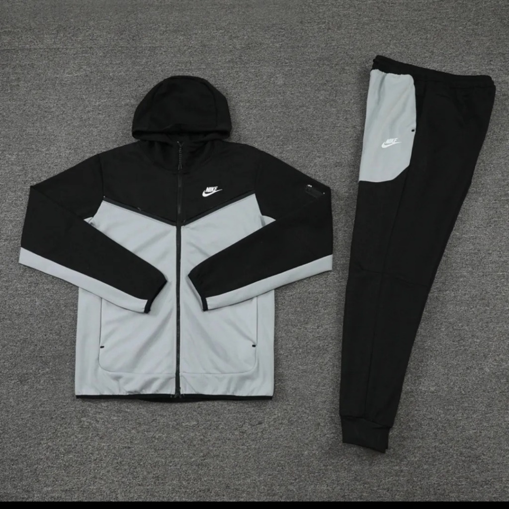 NK sleeved men's running fitness training suit with full zipper track ...