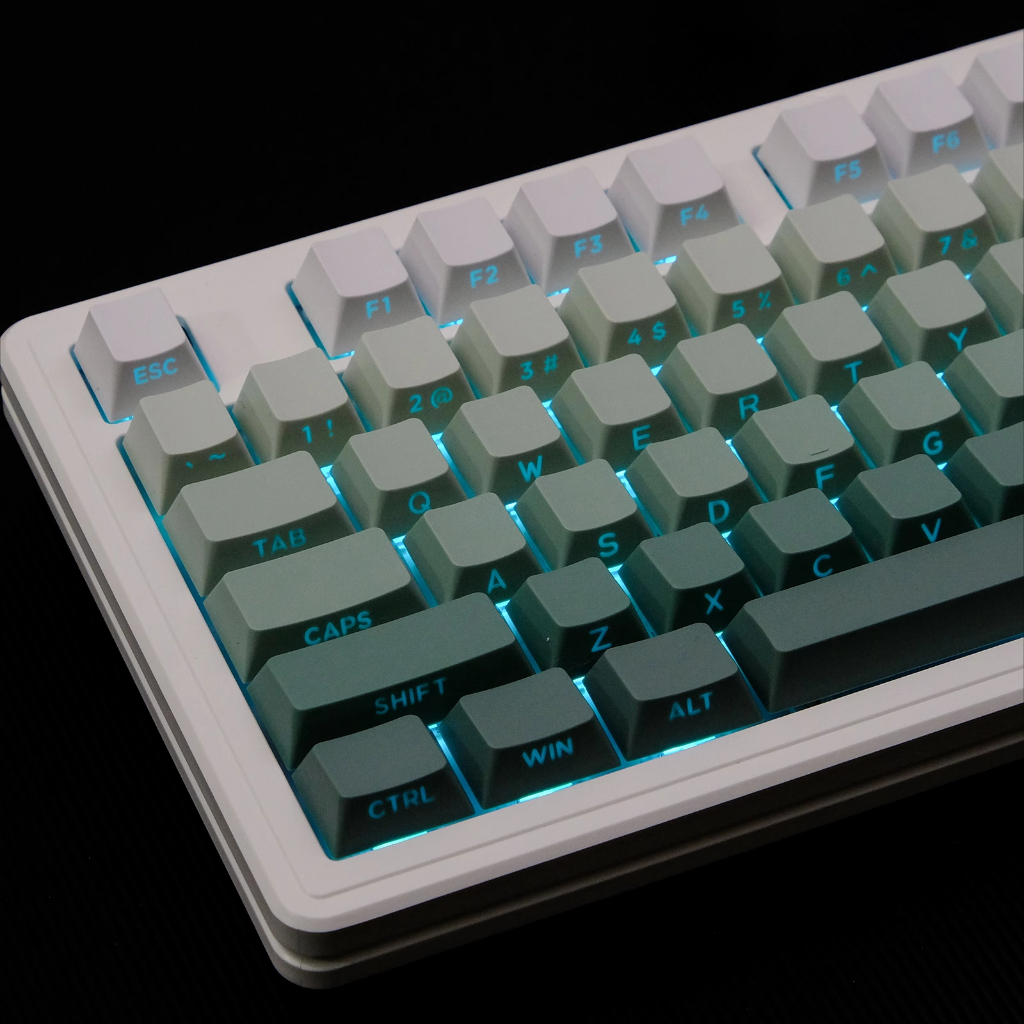 130 Keys Gradient Light Side Transmission Keycaps PBT Double-shot ...