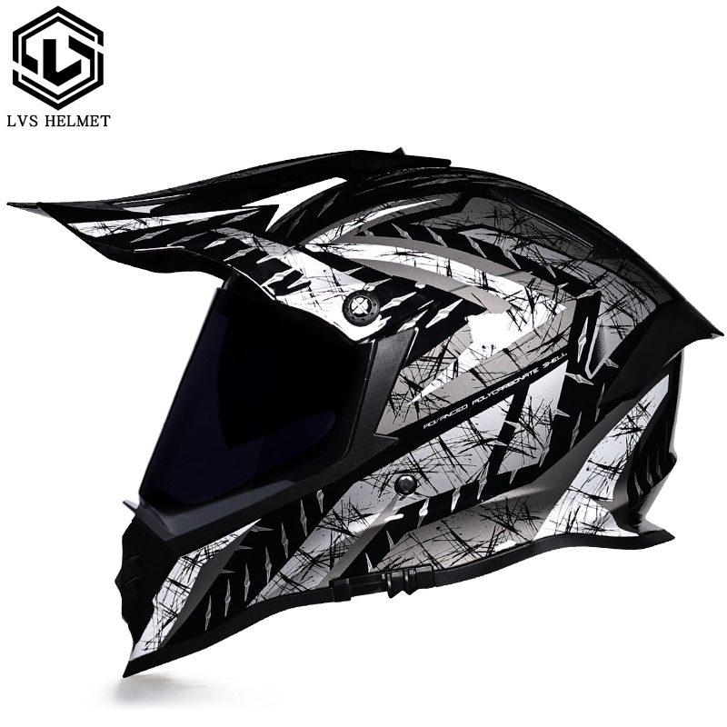 Motorcycle motorbike helmet with lens, winter ATV round helmet ...
