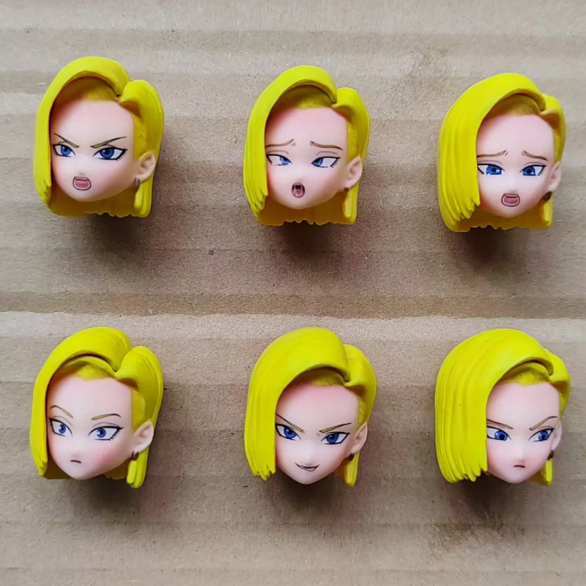 Dragon Ball Android 18 Head Sculpts Suitable For 1/12 Body | Shopee ...