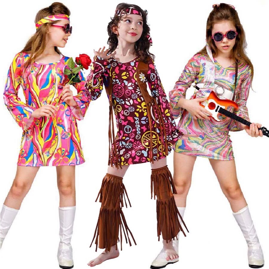 ShiningStars Children Girl Retro 60 70s Disco Dazzler Costume Sparkle ...