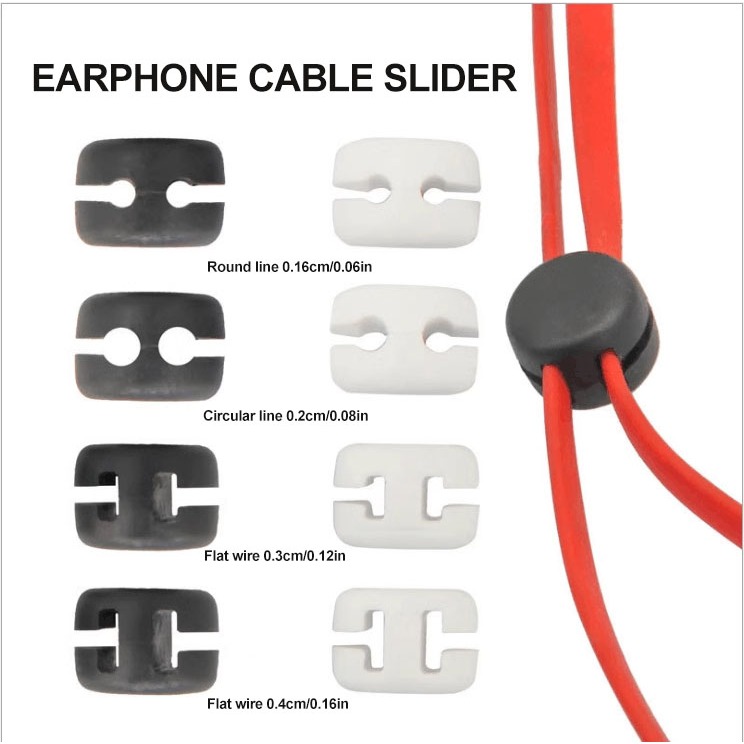 10 packs Earphone cable branching buckle, round wire flat wire ...
