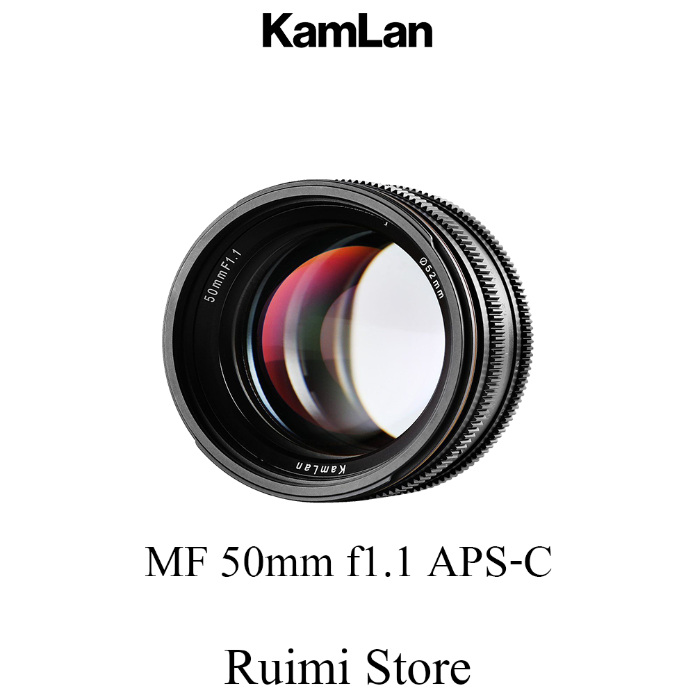 Kamlan 50mm f1.1 APS-C Large Aperture Manual Focus Lens for EOS-M / E ...