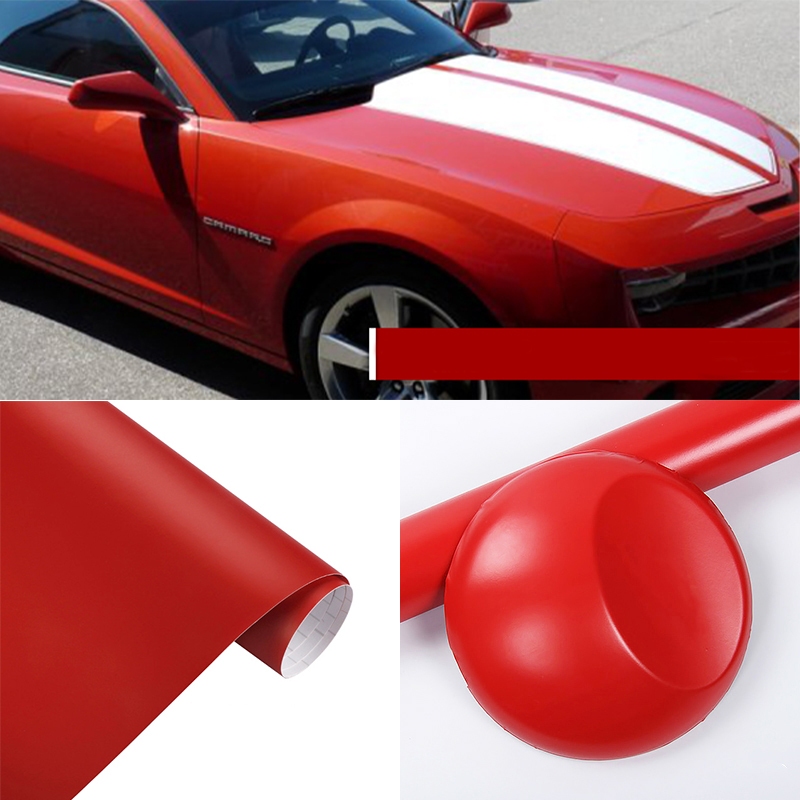 Matte Red 50cm X150cm Matt Flat Wrap Vinyl Covering Film Sticker Decal ...