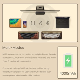 Akko MU01 Mountain Seclusion/Autumn 68-Key Gasket Structure Multi-modes ...