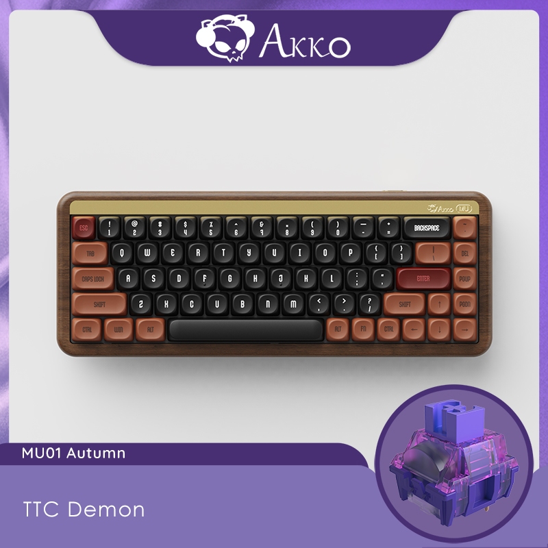 Akko MU01 Mountain Seclusion/Autumn 68-Key Gasket Structure Multi-modes ...