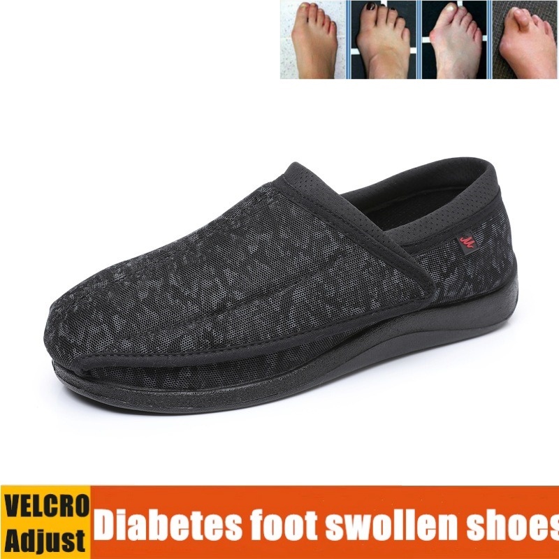 Men Diabetes Shoes Adjustable Extra Wide Shoes Swollen Feet Diabetic ...