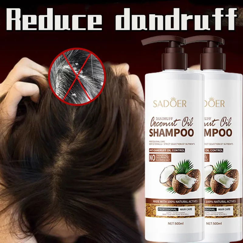 Coconut Oil Shampoo Anti-Dandruff Oil Control 500ml Repair Damage Hair Dry Hair Care | Shopee ...