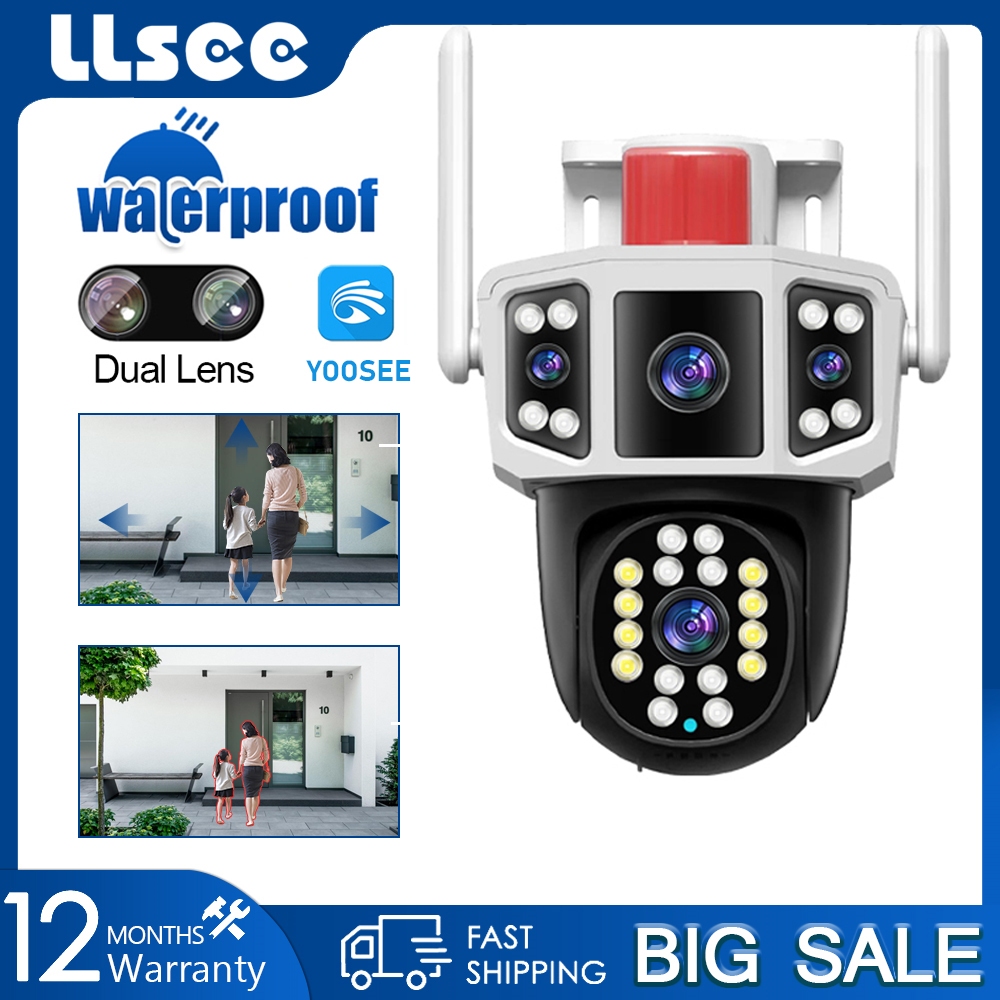 LLSEE YOOSEE 8MP Dual Lens 4K Outdoor CCTV Waterproof WIFI Wireless ...