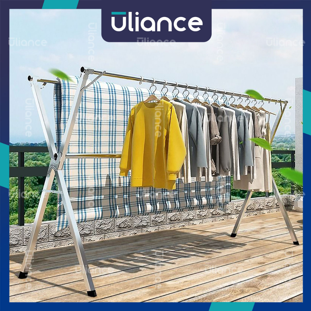 Uliance 240cm Foldable Sampayan Indoor Outdoor Rack Stainless Steel ...
