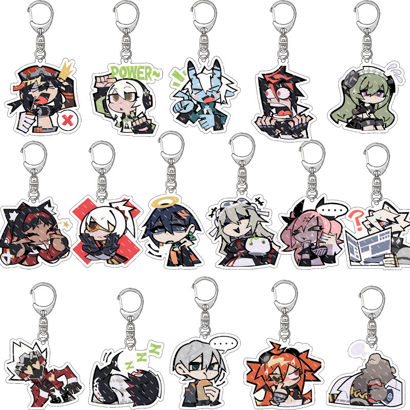 Game Zenless Zone Zero keychain Acrylic zzz pendant anime around ...