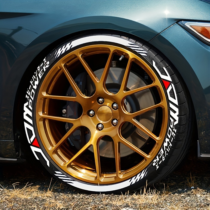 Jdm Sticker Tyre Tire Letter Sticker 3D Tire Sticker PVC Waterproof ...