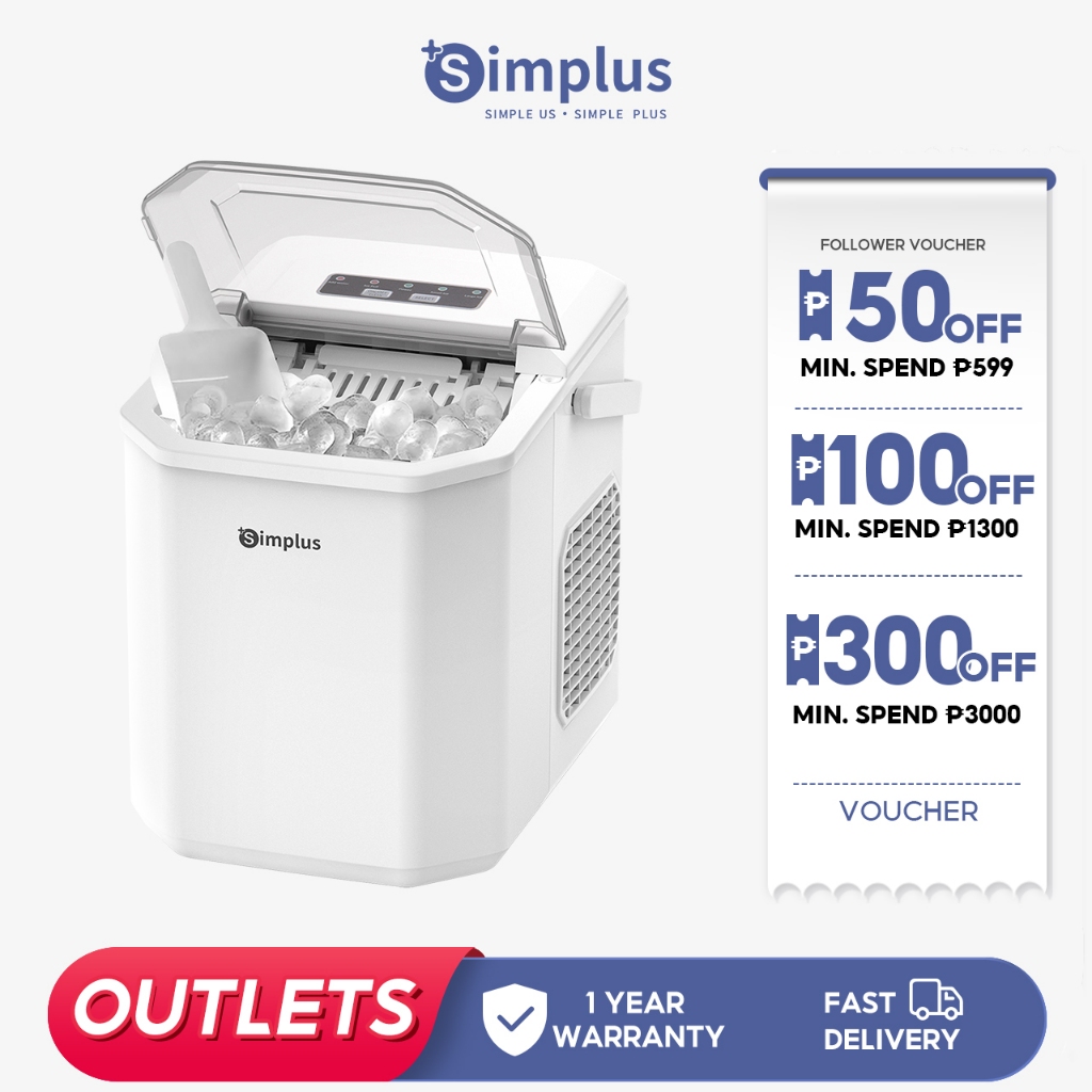 Simplus Ice Maker Machine Automatic Ice Cube Maker Mini Portable ...