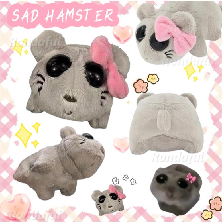 Hamster Stuffed Animal Sad Hamster Stuffed Plush Cute Comfortable ...