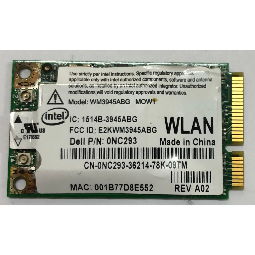 Intel PRO/Wireless 802.11a/b/g PCI express mini card | Shopee Philippines