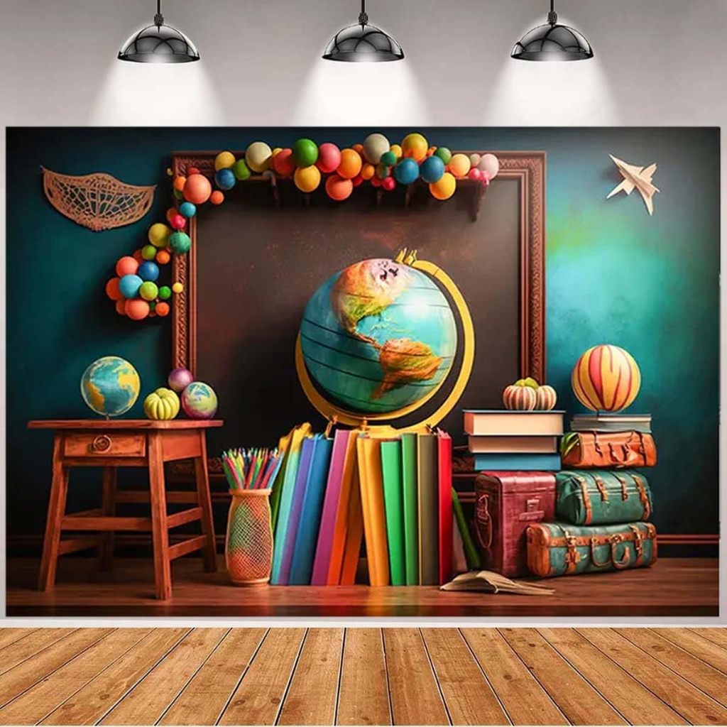 Back to School Party banner Backdrops for Cake Smash Photography ...