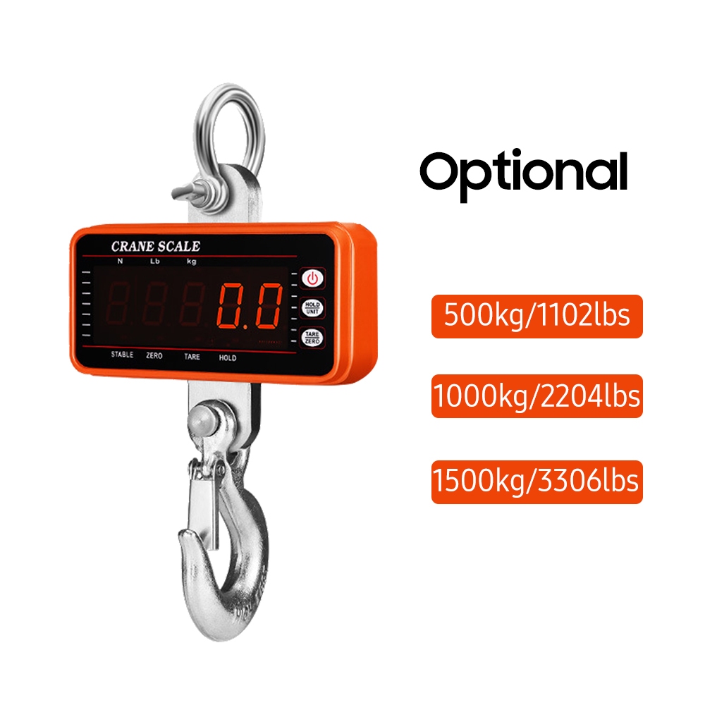 1500kg/ 3306lbs Digital Hanging Scale with 65ft Remote Control Portable ...