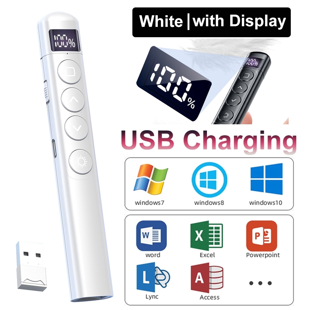 Clicker for Powerpoint Presentation Pointer with Laser USB Wireless ...