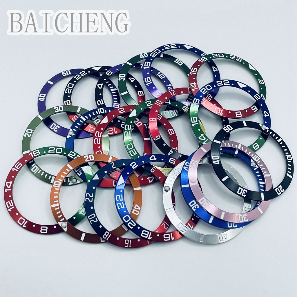 BAICHENG 38mm Aluminum Ring GMT Diver's Style Watch Bezel Insert For ...