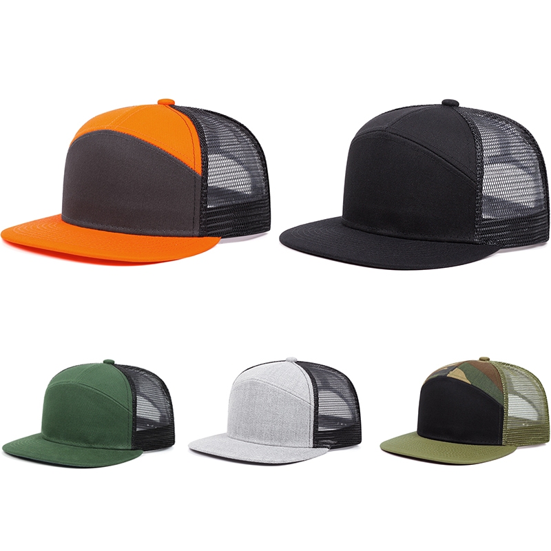 Hot new seven-slice baseball cap Summer mesh hat hip hop snapback net ...