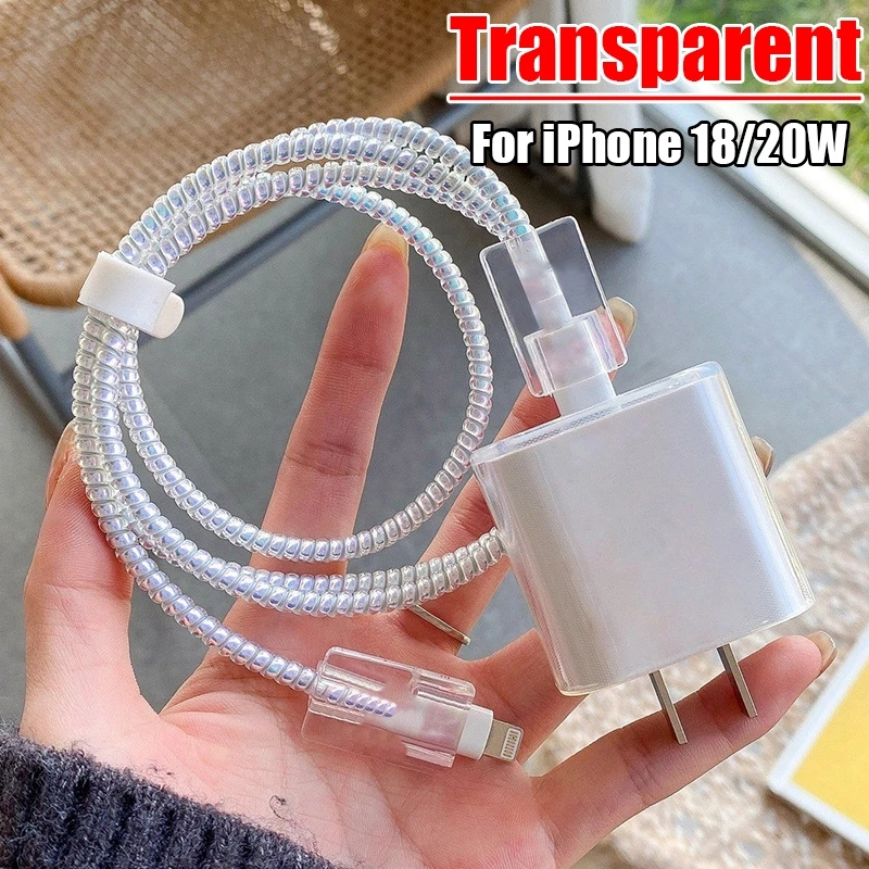 【Hot Sale】Ins Clear USB Cable Cover Charger Protection Case for ...