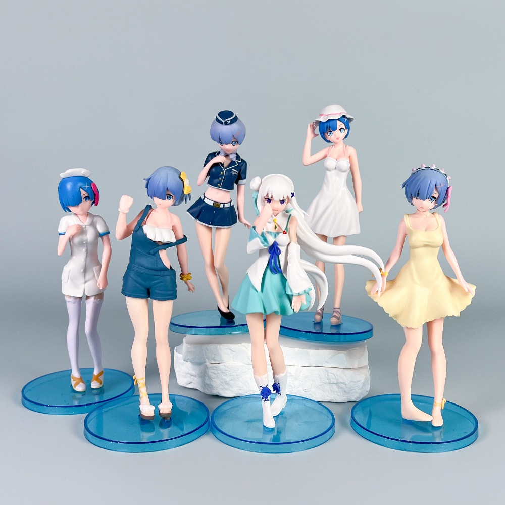 6Pcs/Set 16.5cm Re:Life In A Different World From Zero Anime Figure ...