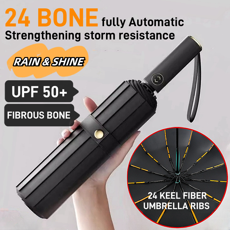 High-Quality 24 Ribs Automatic Umbrella Storm Resistant Large Umbrella ...