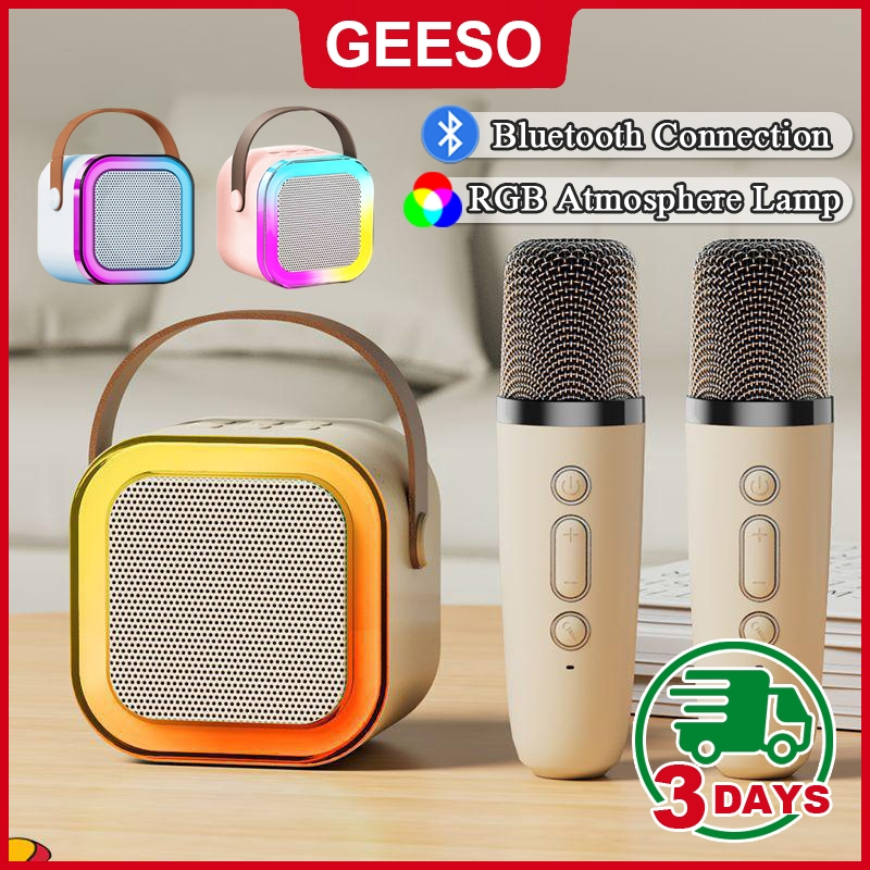 GEESO K12 Wireless Karaoke Speaker With Karaoke Bluetooth Microphone K12 Home KTV Karaoke ...
