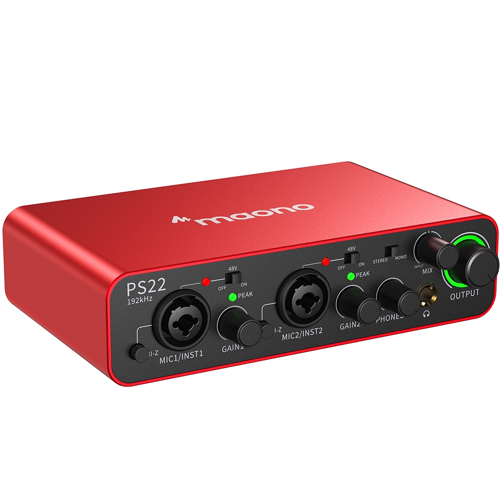 Maono PS22 Professional Audio Interface Audio Mixer for PC,Phone ...