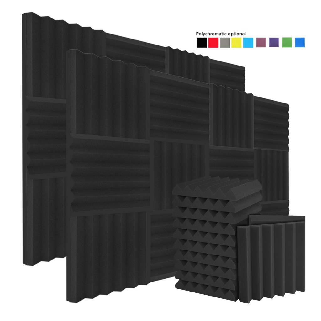 12 Pcs Wedge Acoustic Foam 30X30X5cm Studio Soundproof Foam Panels ...