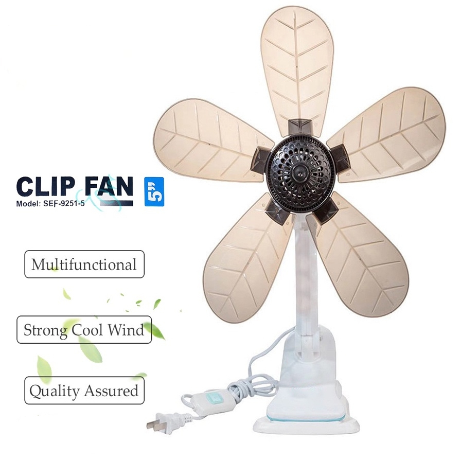5 Blade Stand Fan Electric Fan Clip Fan Portable Desk/Table Fan Blades ...