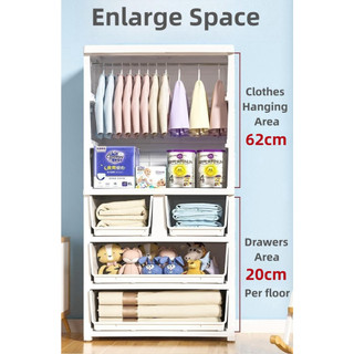 ⭐Baby Clothes Cabinet⭐65-70cm Wardrobe Cabinet For Kids Cartoonish ...