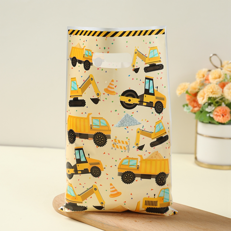 10/25/50pcs Construction Theme Plastic Gift Bag Gift Packaging For ...