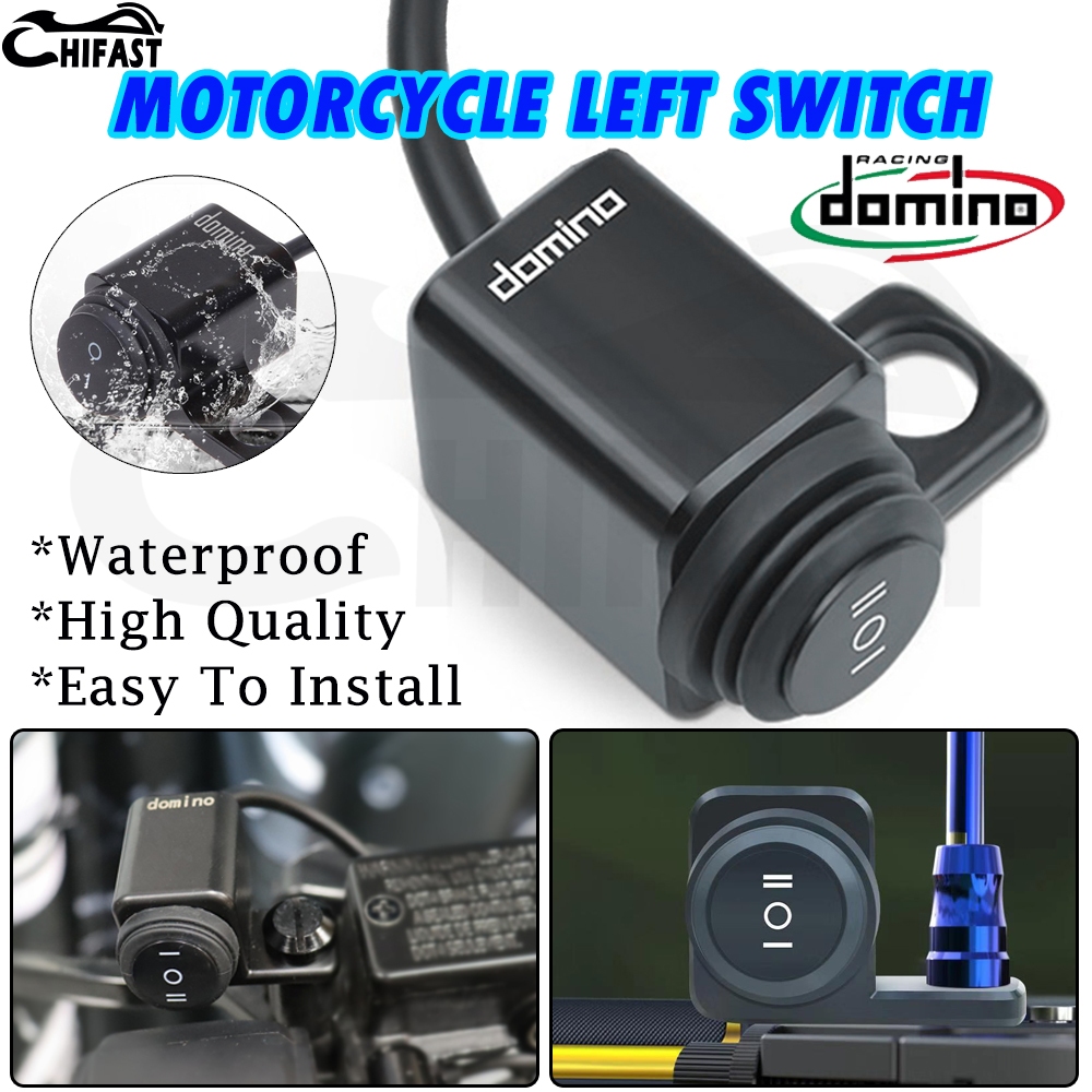 HIFAST Motorcycle Light Switch Domino Left Mirror Mount switch Driving ...