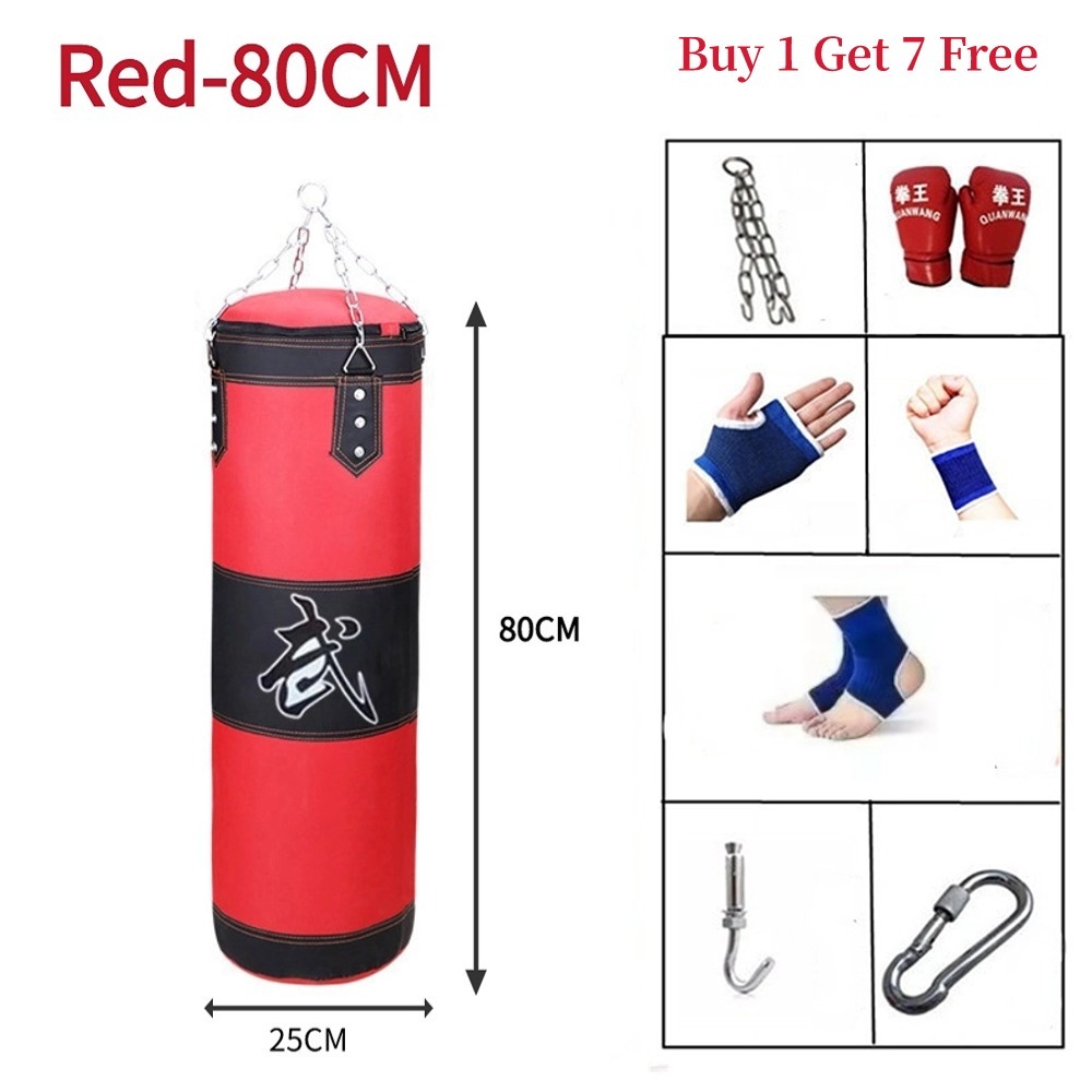 Boxing Punching Bag 80-120CM Fitness Sandbags Hollow Heavy Duty ...