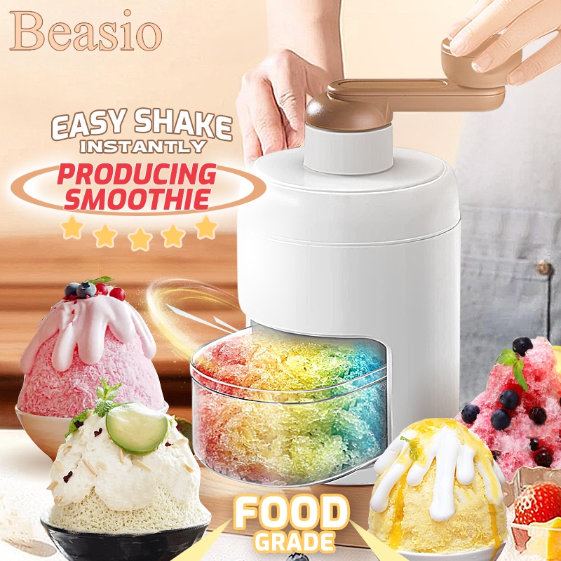 Ice Crusher Manual Portable Mini Ice Shaver Machine Ice Cream Maker ...