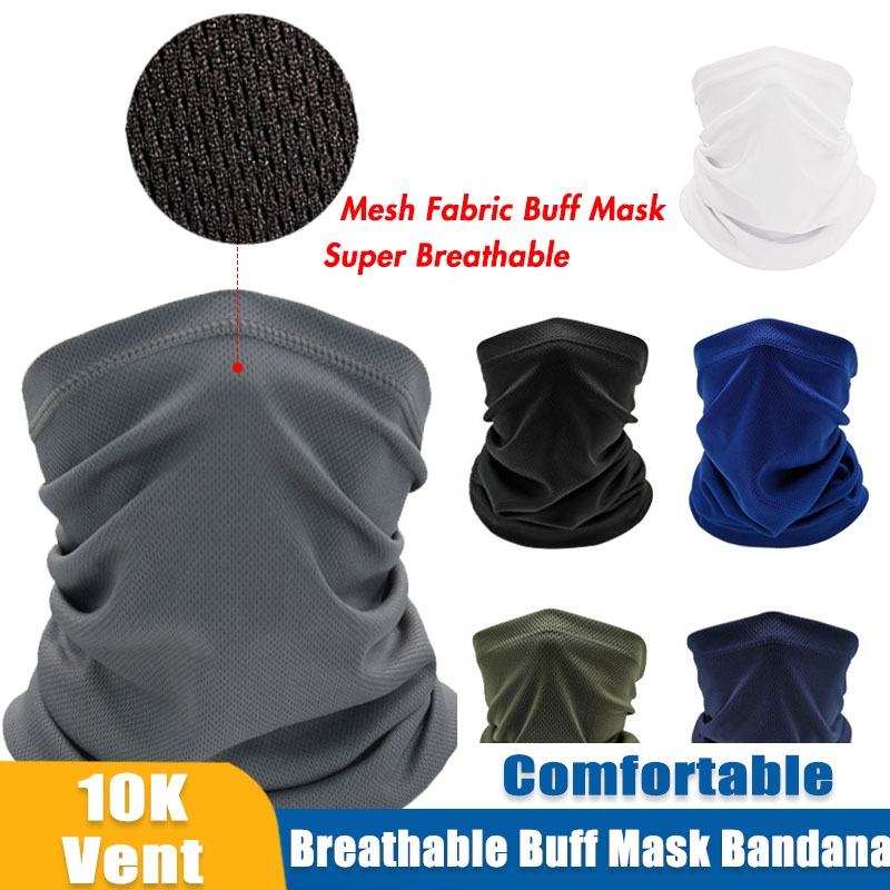 Musion Mesh Fabric Mask Quick Drying Buff Anti Dust UV Bandana Head ...