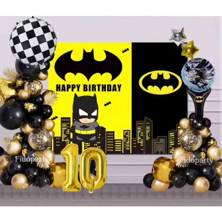 Batman Balloon Garland Arch Kit For Birthday Party Decoration Superhero ...