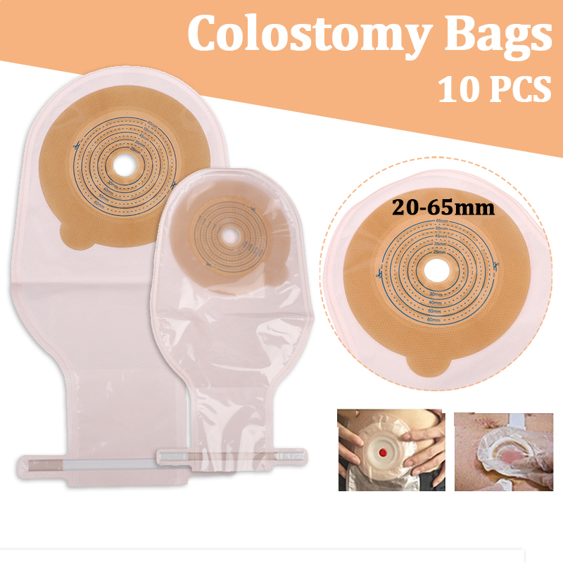 10PCS One-piece ostomy bag Anorectal fistula bag Open stool bag style ...