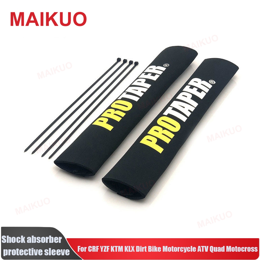 2pcs Front Fork Protector Rear Shock Absorber Guard Wrap Cover Fork shock absorber dust cover ...