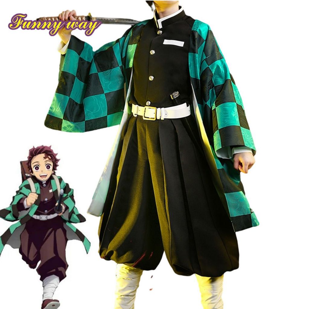 Kamado Tanjirou Cosplay Costume Anime Demon Slayer outfit costume for ...