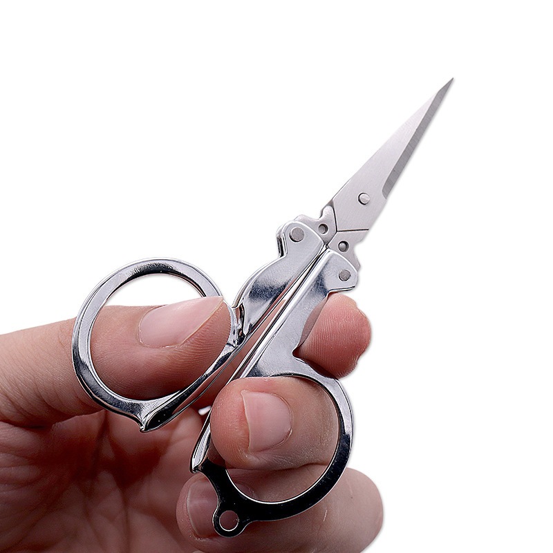 Folding Scissors Sharp Blade Pocket Foldable Cutter Knife Small Crafts ...