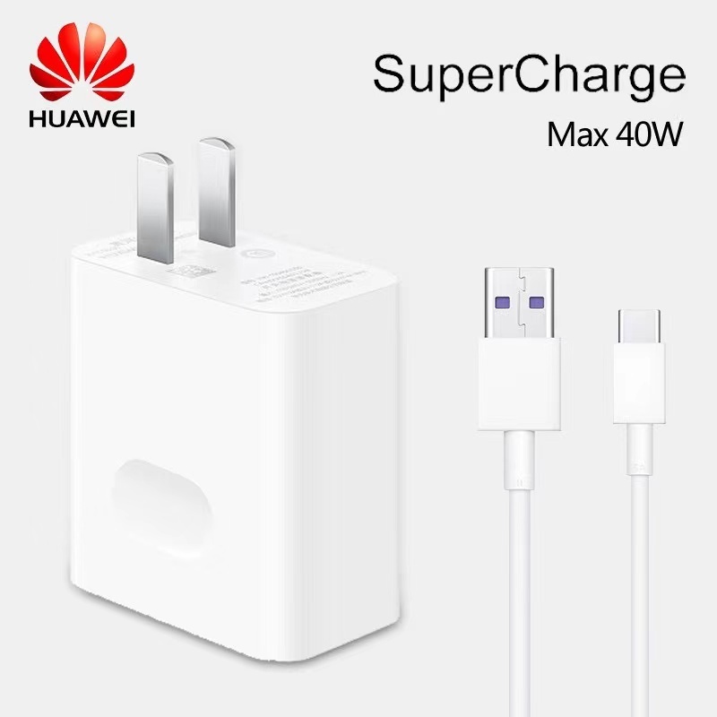 Huawei Charger 40W Super Fast Charger Adapter Type C 5A USB Cable For ...