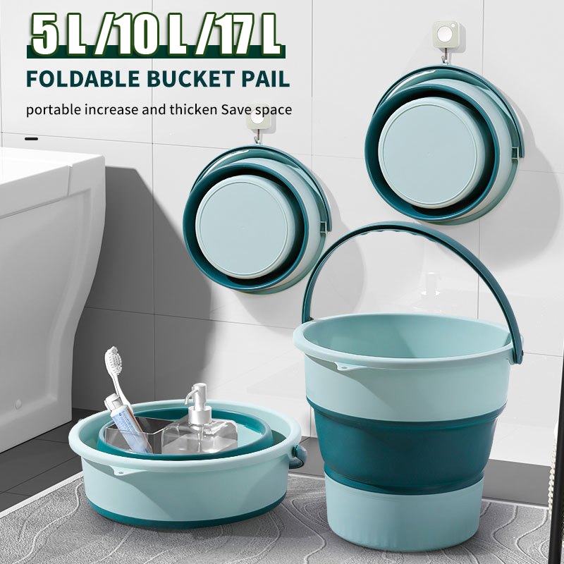 5/10/17L Foldable Bucket with Handle Collapsable Storage Durable ...