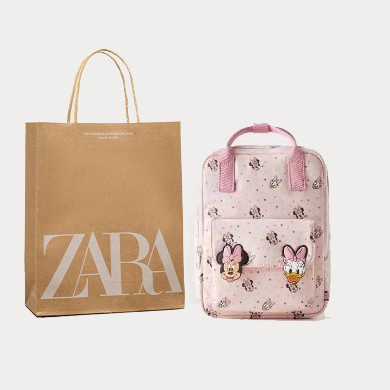 ZARA Pink Minnie Kindergarten Girls Cartoon Backpack School Bag ...